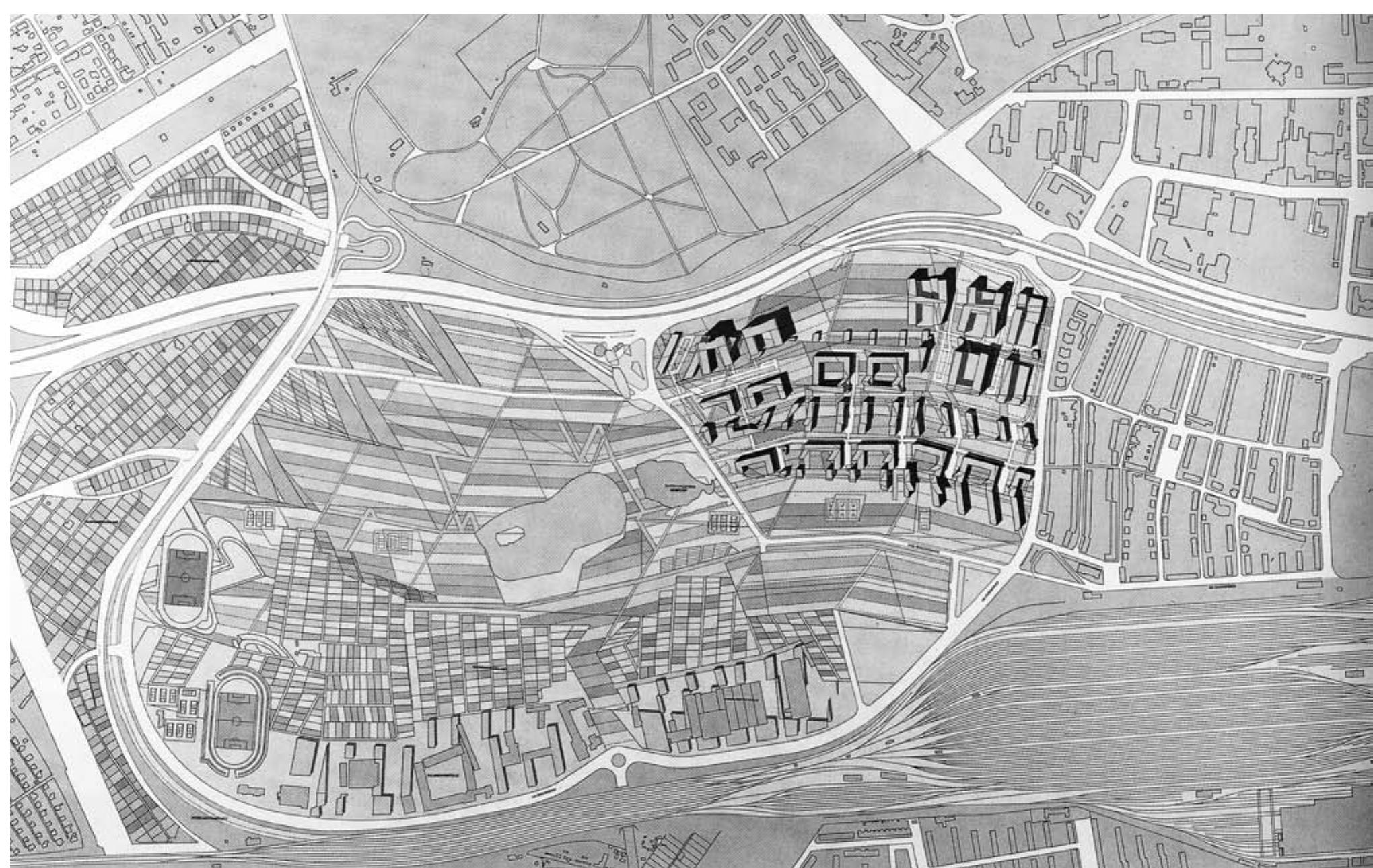 Rebstockpark: overview of peter eisenman and laurie olin’s