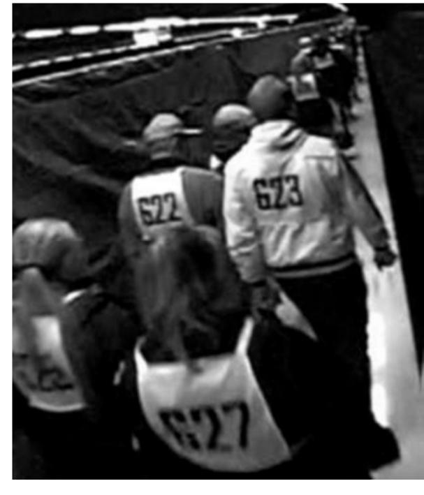 Figure 7 - Evacuation tests with elevated platforms in