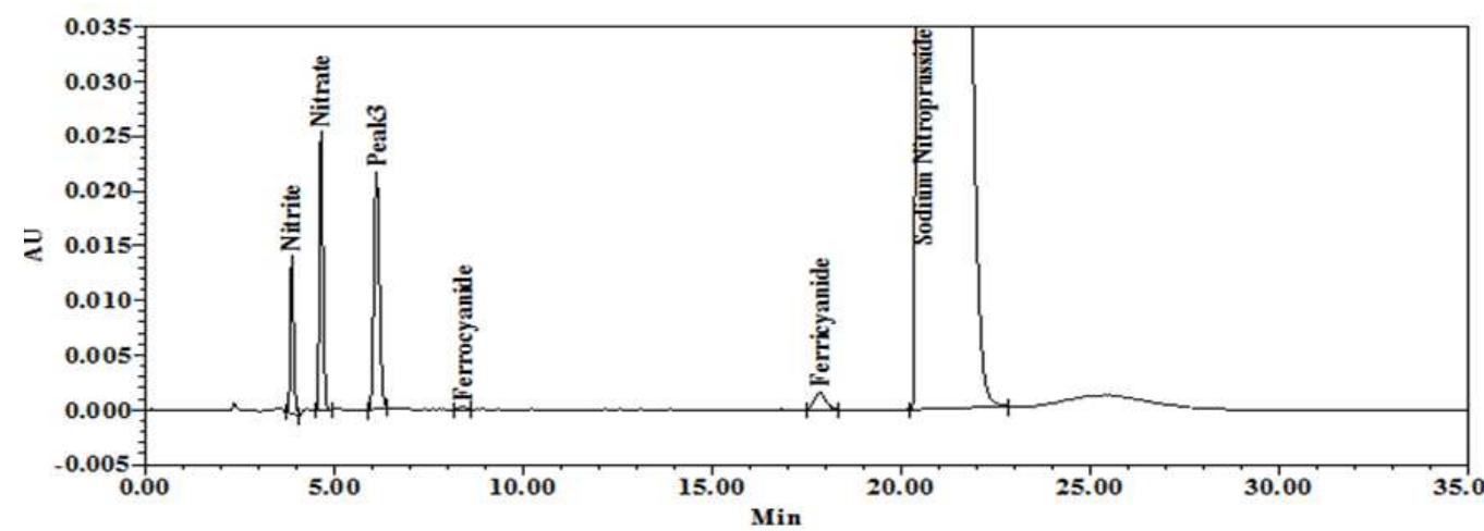 Acid degradation chromatogram of snp injection formulation