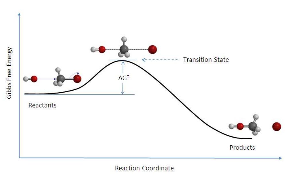 1: a typical reaction potential diagram, here for the