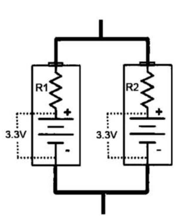 Circuit diagram of battery cell combination