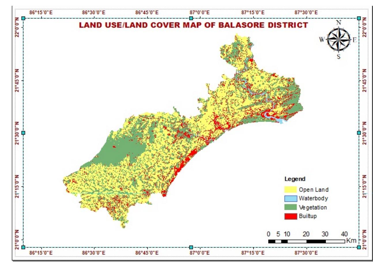 Land use/land cover map of balasore district