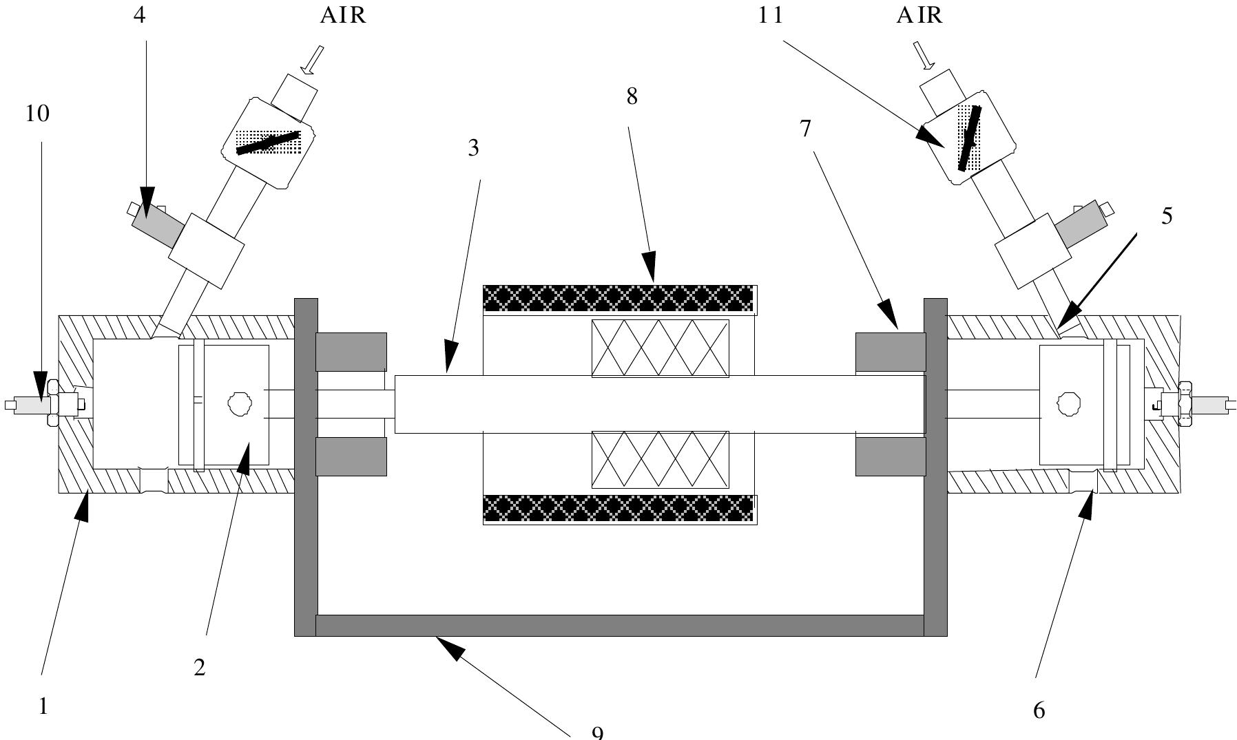 Geometric layout of the prototype two-stroke cycle linear