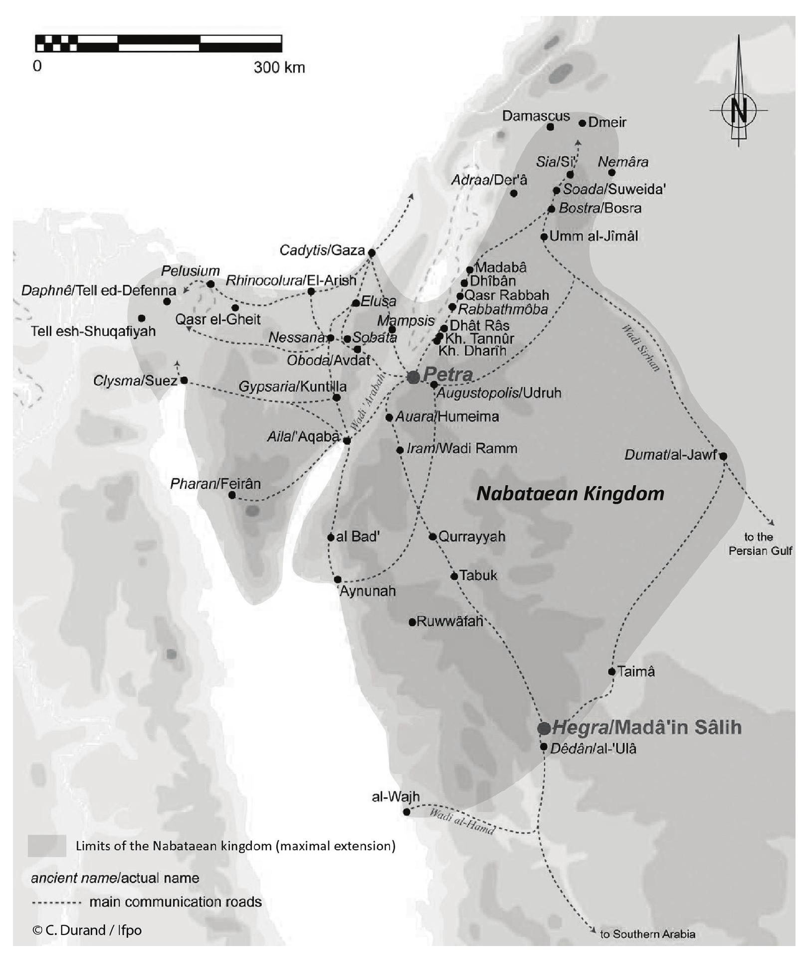 1. map of the nabataean kingdom, showing the localisation of