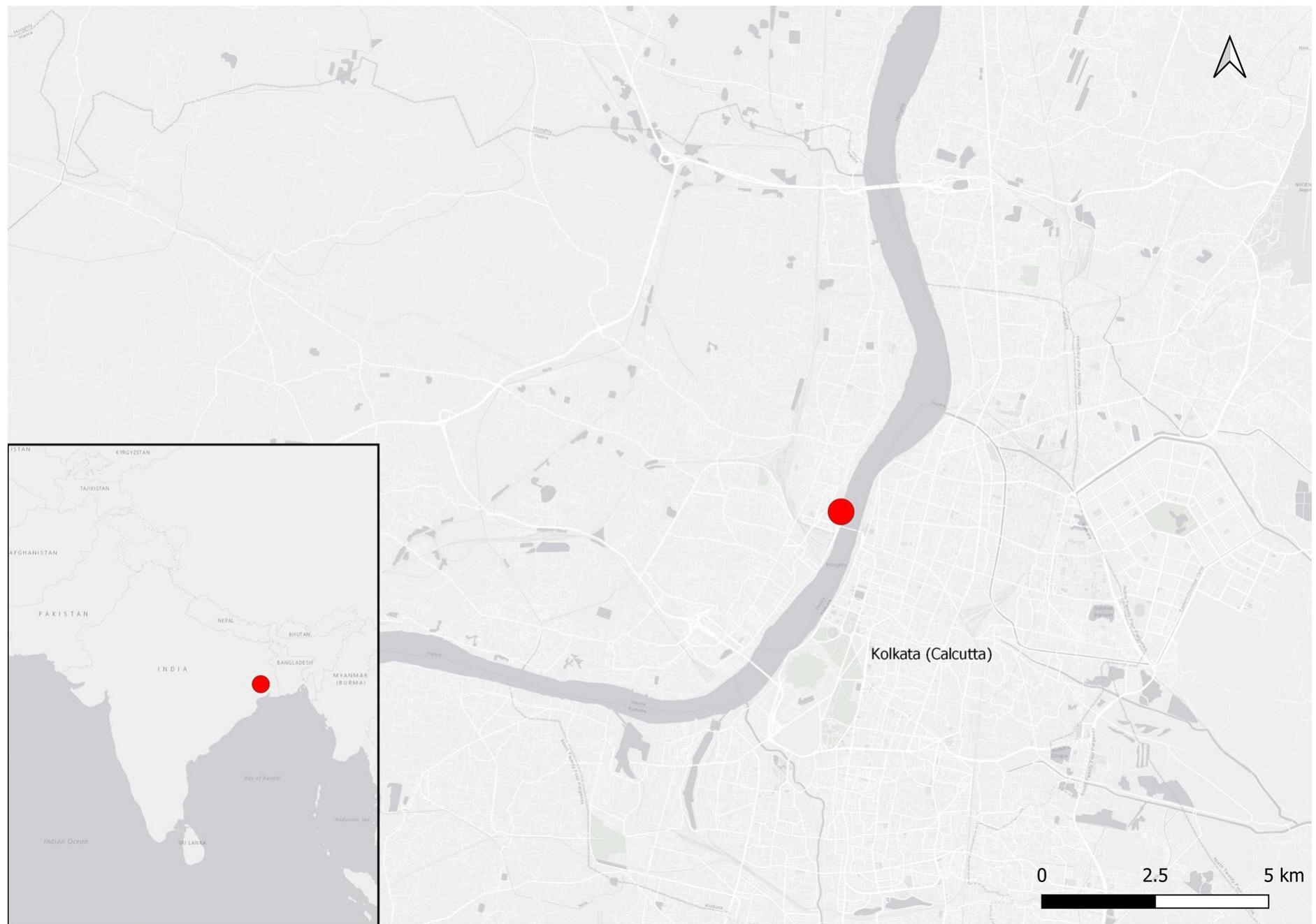 Location map of sulkea/salkia, india. (map by kurt bennett,