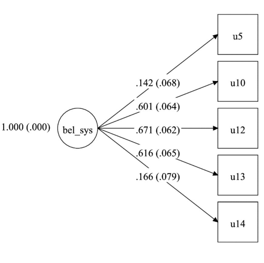 Ifa diagram of the belief system factor