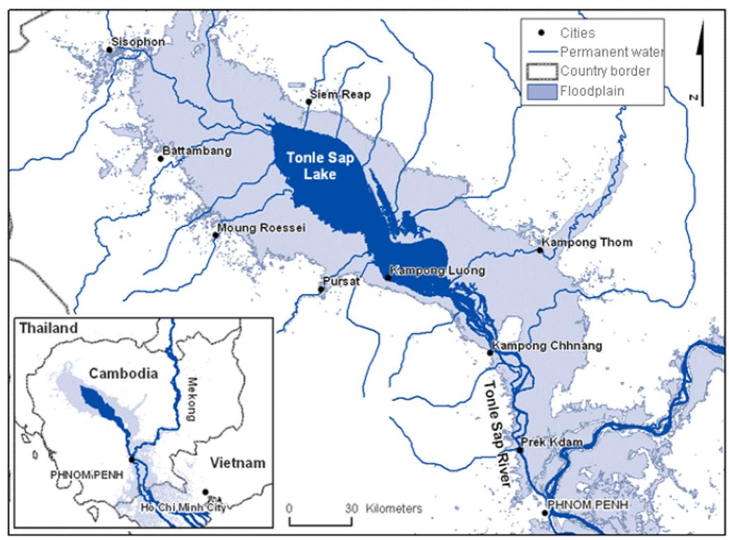 Map of the tonle sap system and its sub-catchments [47] for