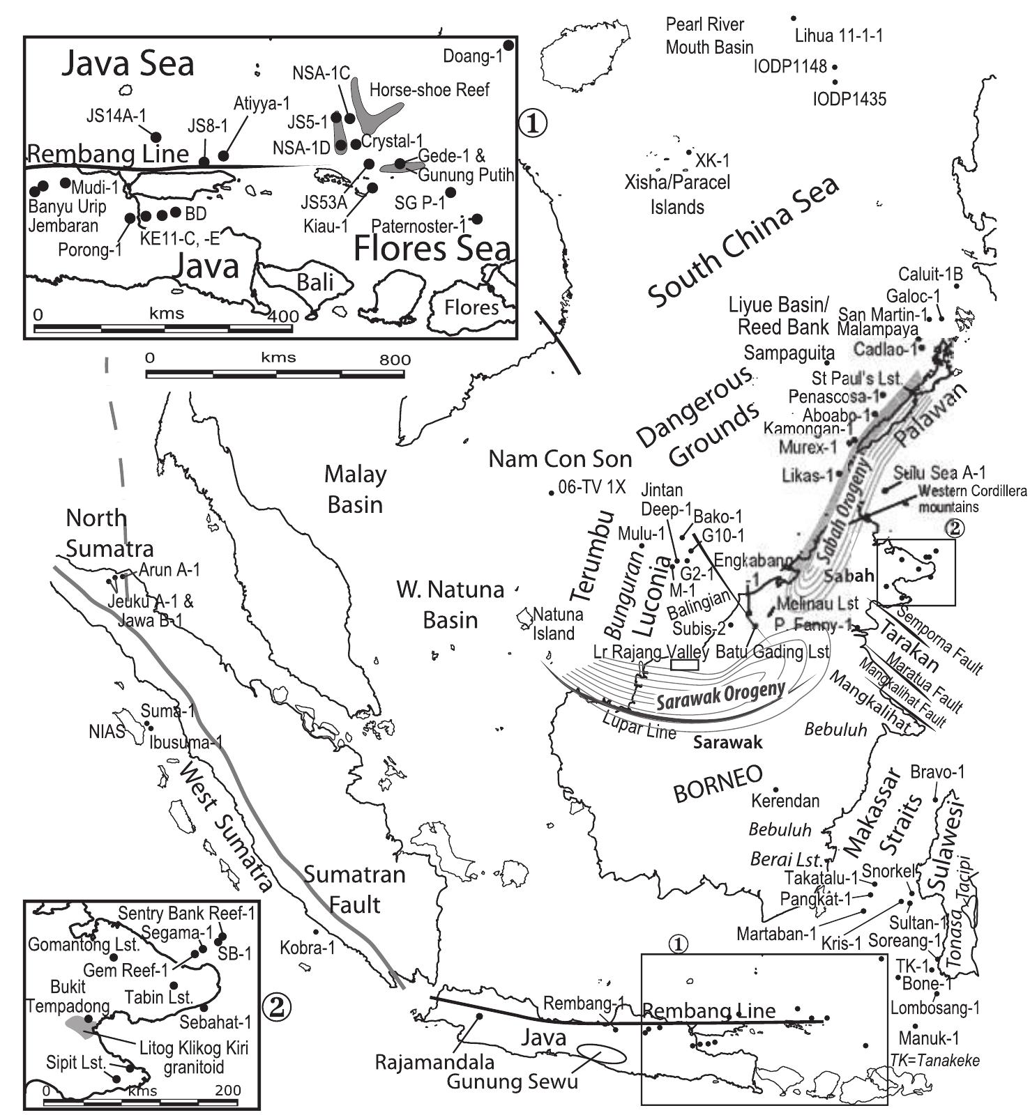 Fic. 1.—southeast asia location map, illustrating locations,