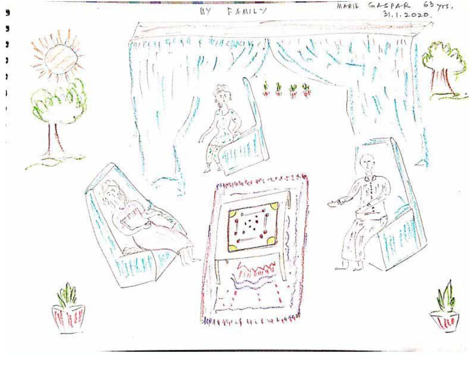 “the placement and size of the figures in the drawing shows,