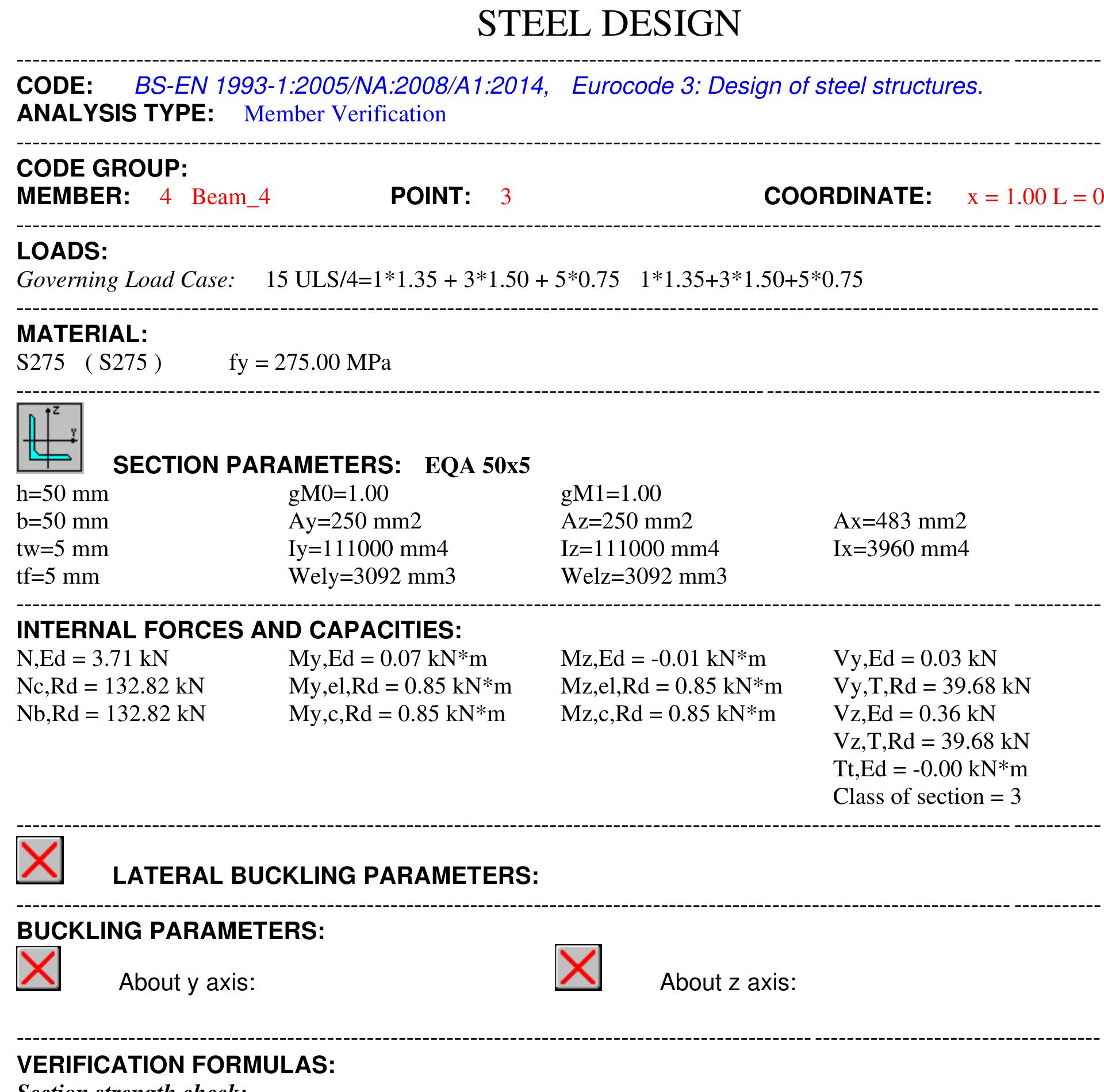 Table 55 - Water Tank Structural Analysis Report