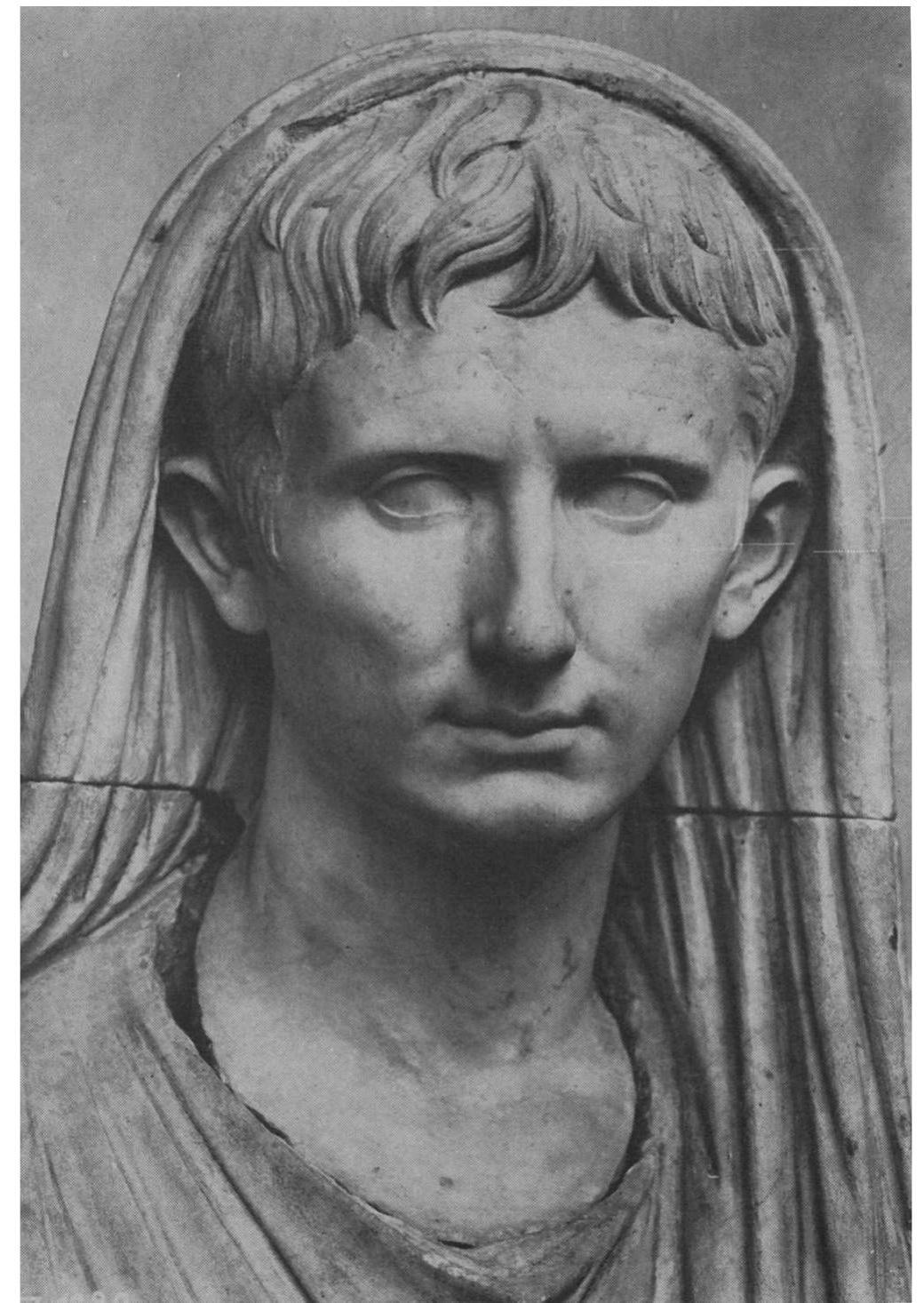 Augustus as pontifex maximus, a sculpture made c. 20 bc; now