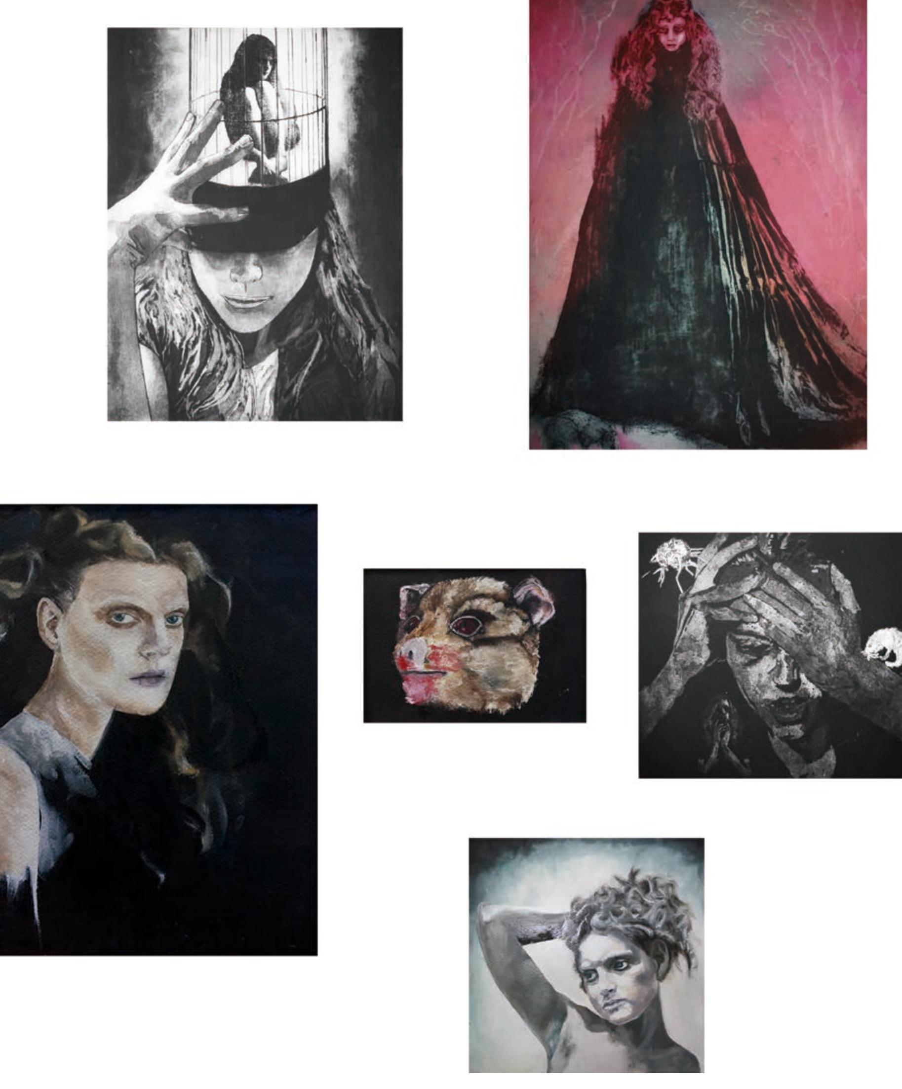 Bella’s final production of images for printmaking and
