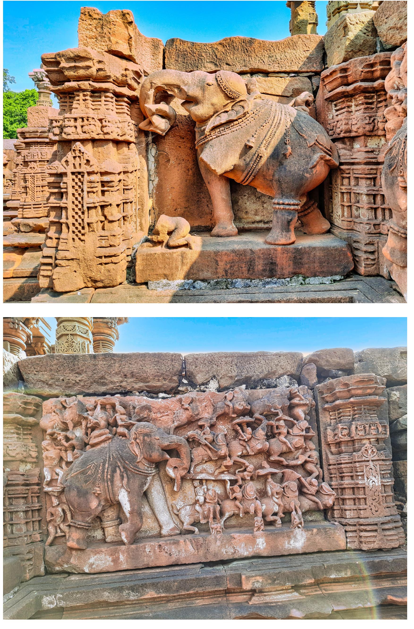 The temple is built over a ten feet high plinth with