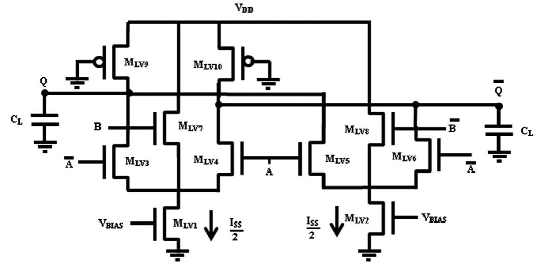 Low voltage mcml xor gate [15]. the circuit of the proposed