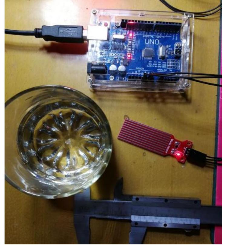 Working diagram of water level sensor module. connect the
