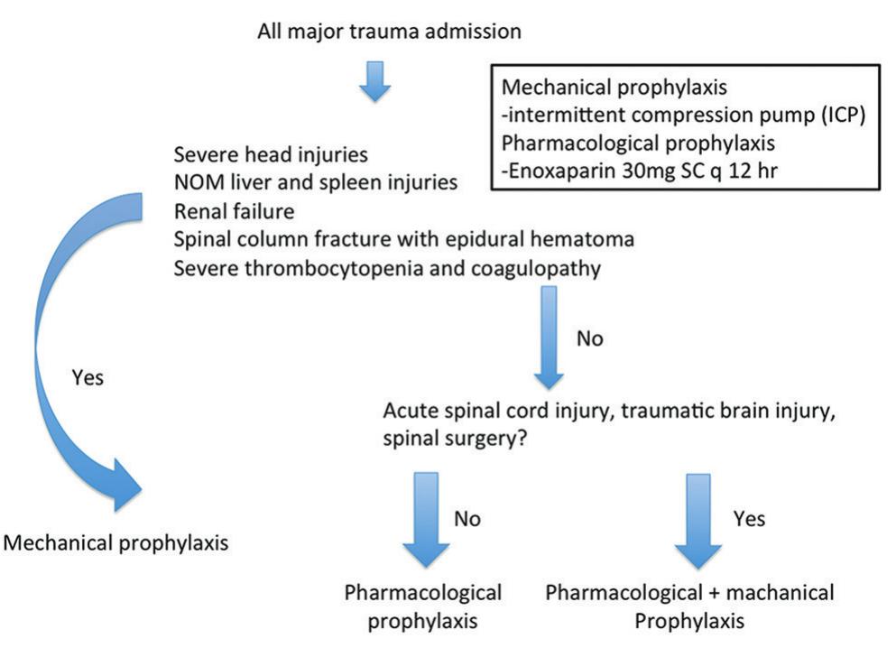 Venous thromboembolism prophylaxis guideline. nom: