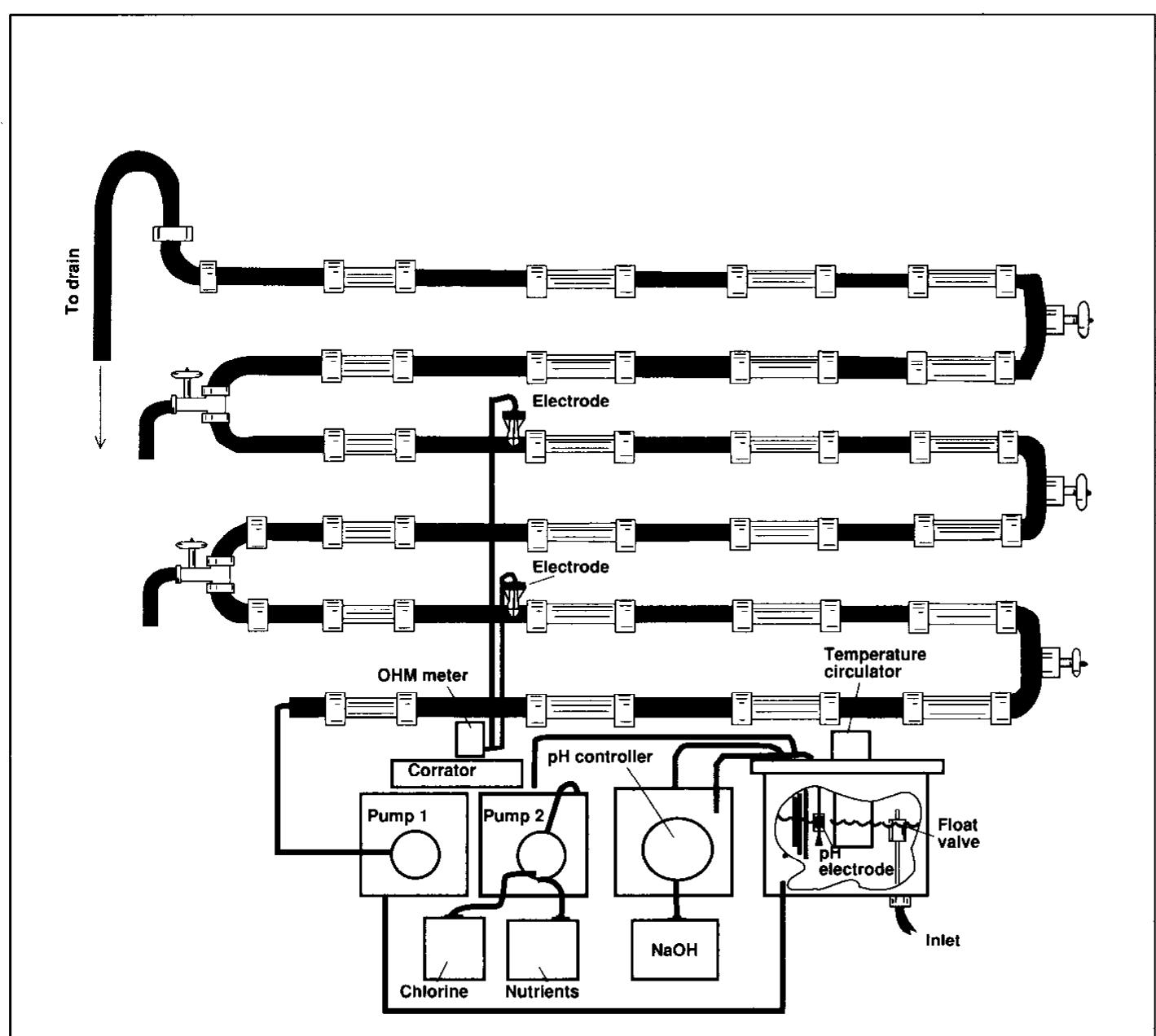 Diagram of the model distribution system sulfate-reducing