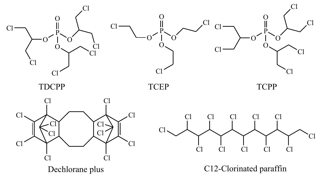 (2). structure of some most common brominated flame