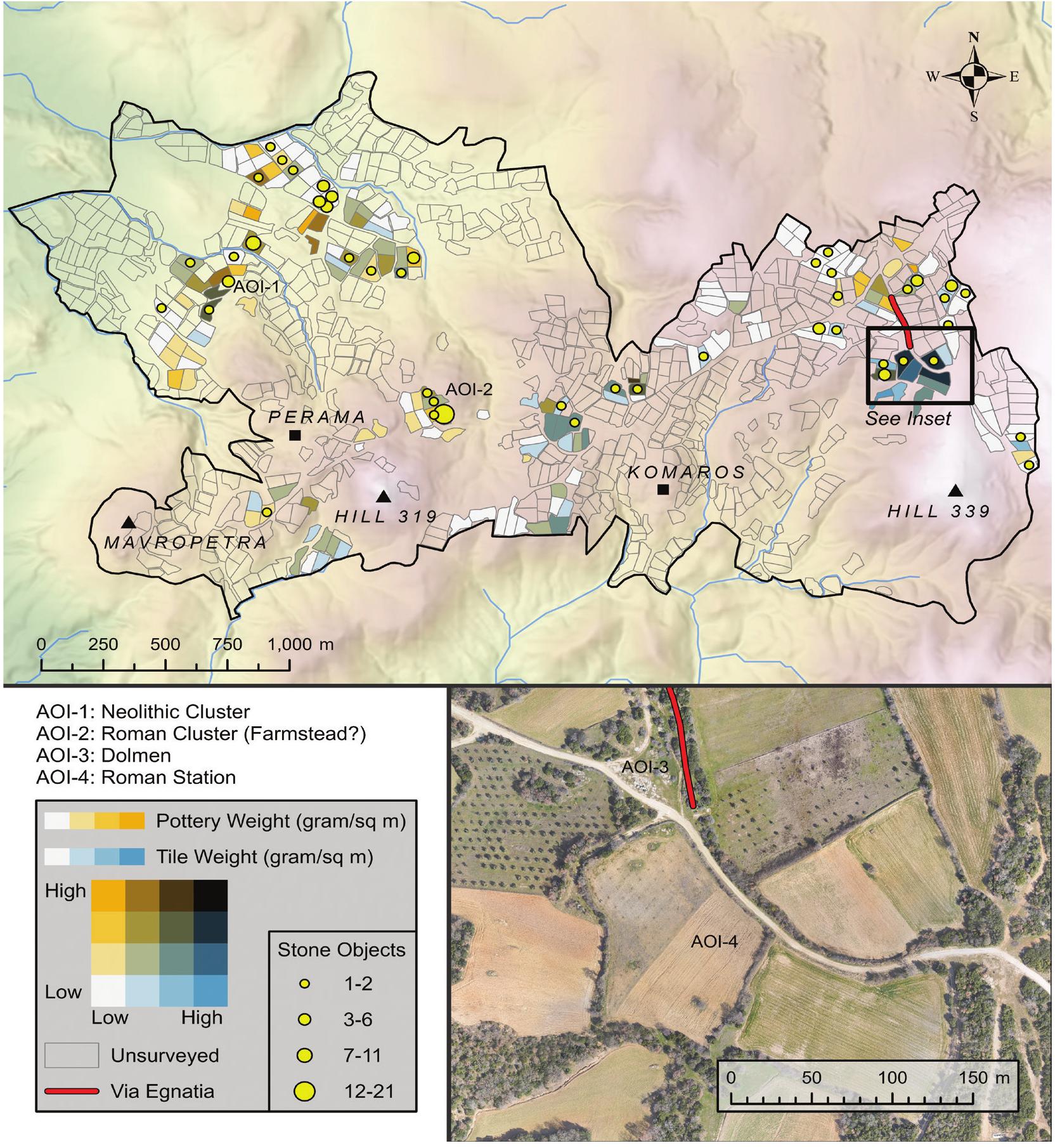 Bivariate density map showing the results of the pedestrian