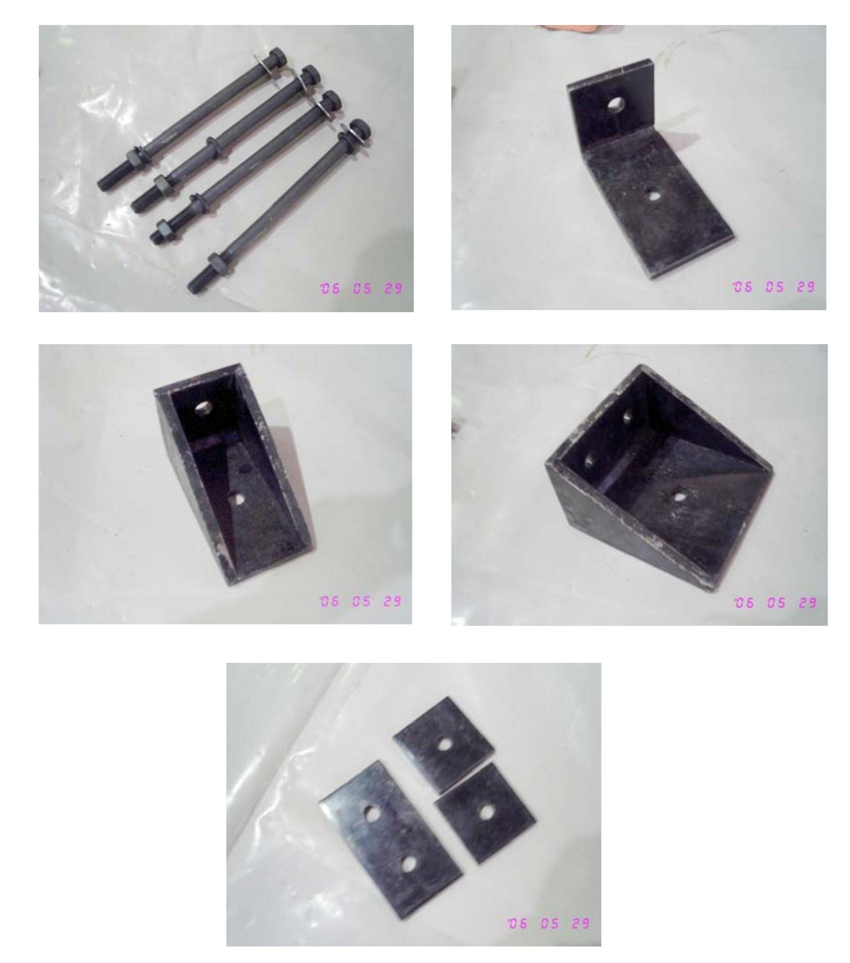 Steel connectors to join the precast beam and column: bolts