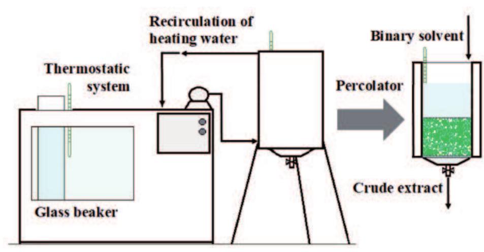 Schematic representation of the lab-scale percolator. see sa