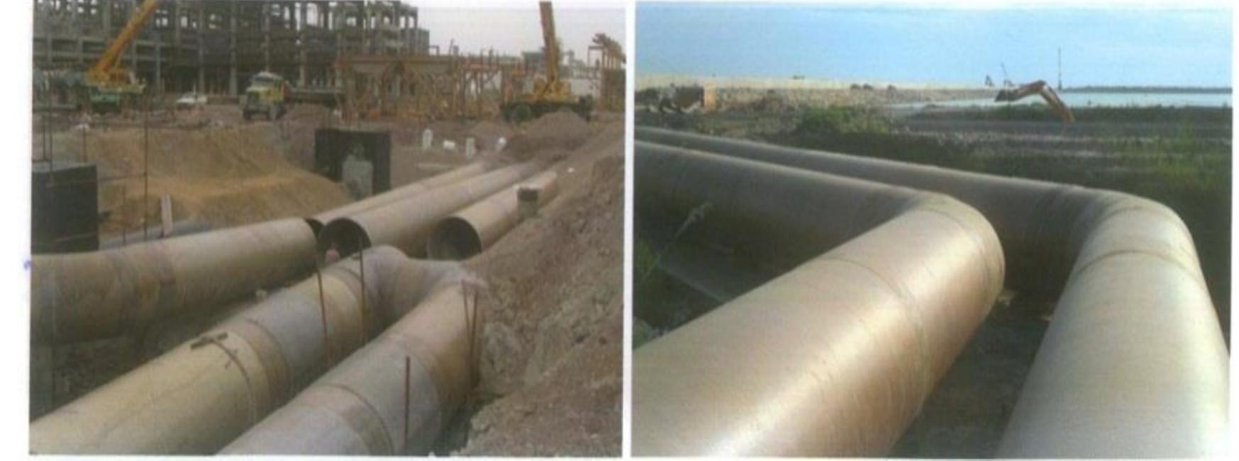 Image (1) a view of the implementation of grp pipes in