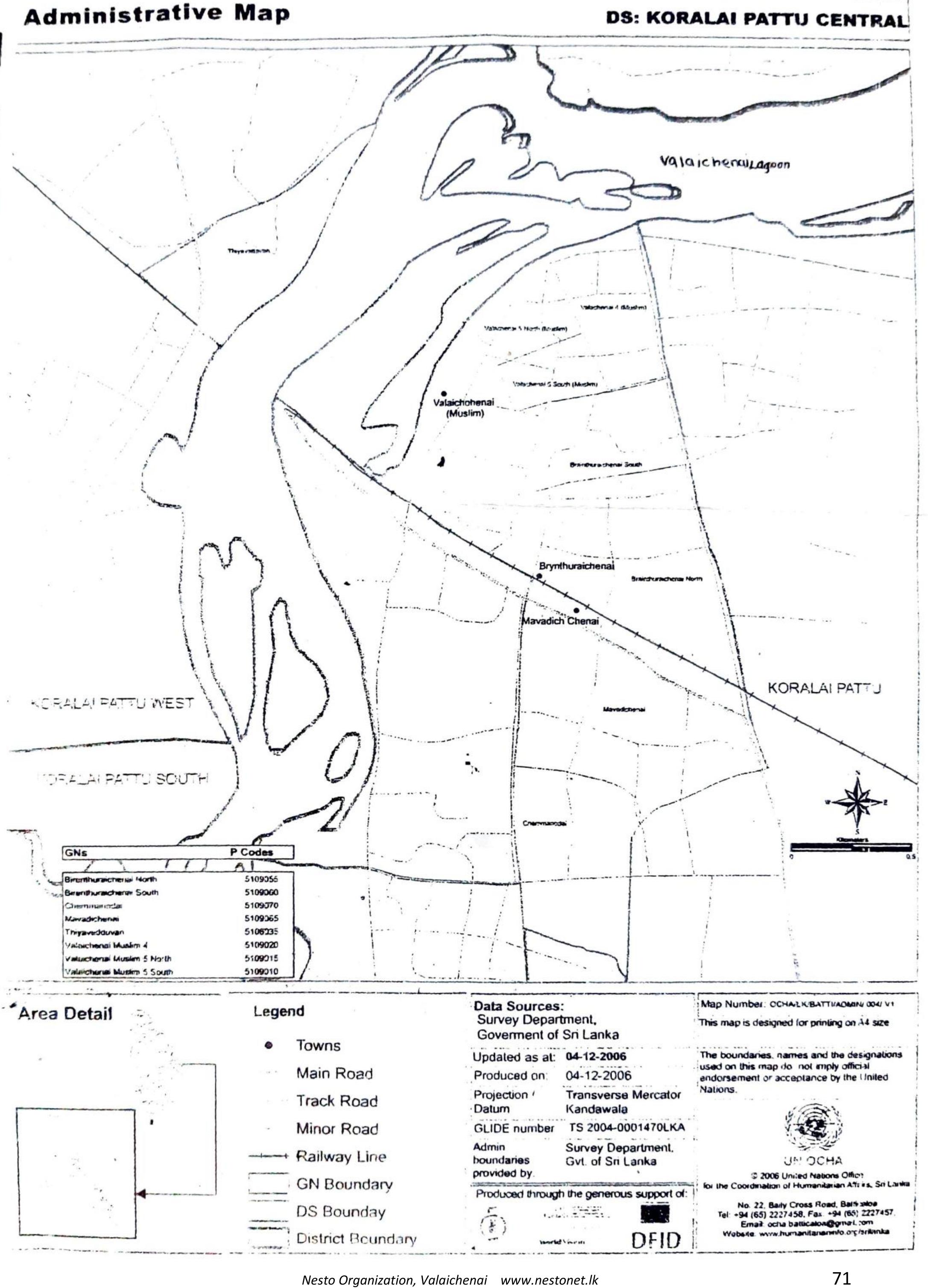 Koralaipattu central divisional secretariat map