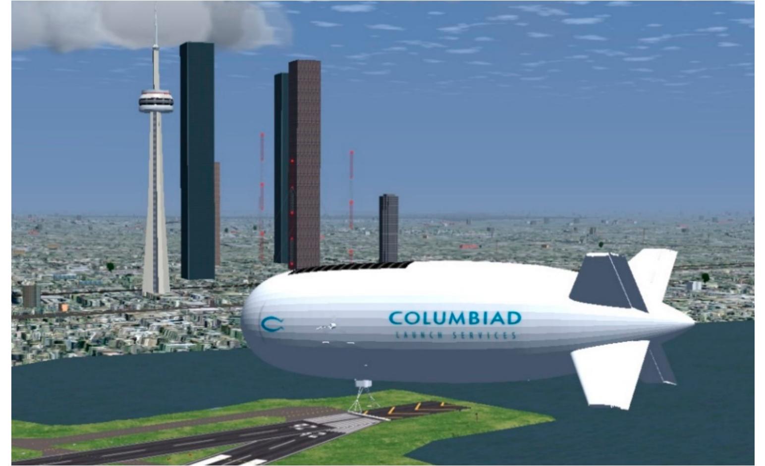 The airship model equipped with two electrical engines.