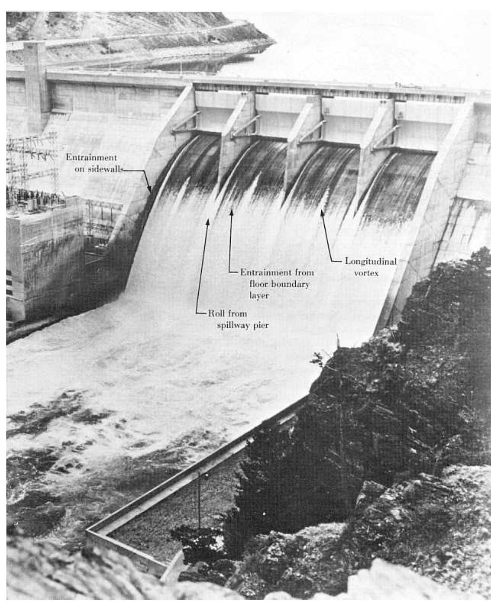 Figure 7 - Air-water flow in hydraulic structures