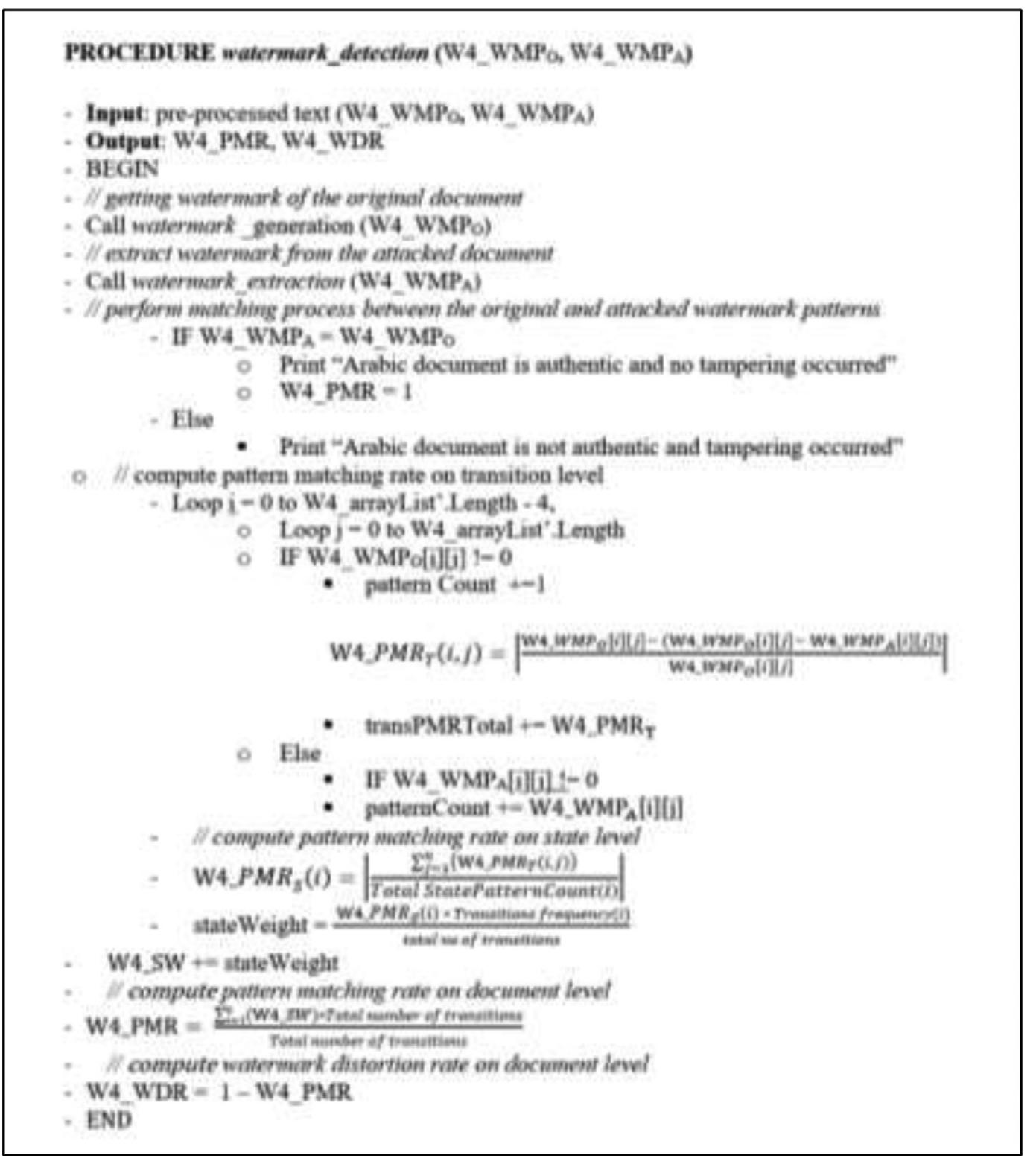 Algorithm 5 Watermark Extraction Algorithm Of Zwafwmmm