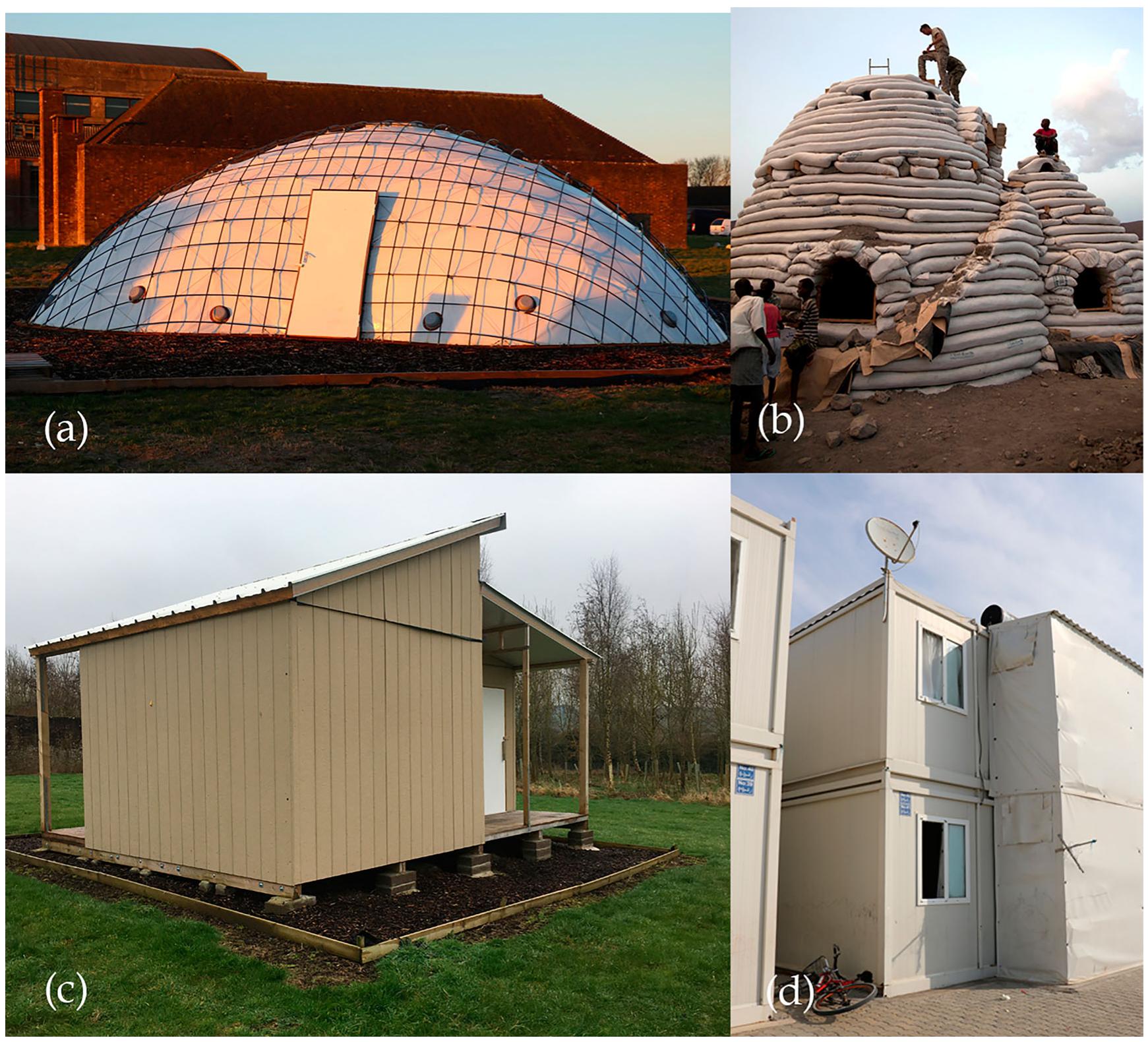 Examples of shelter typologies — (a) deployable shelter