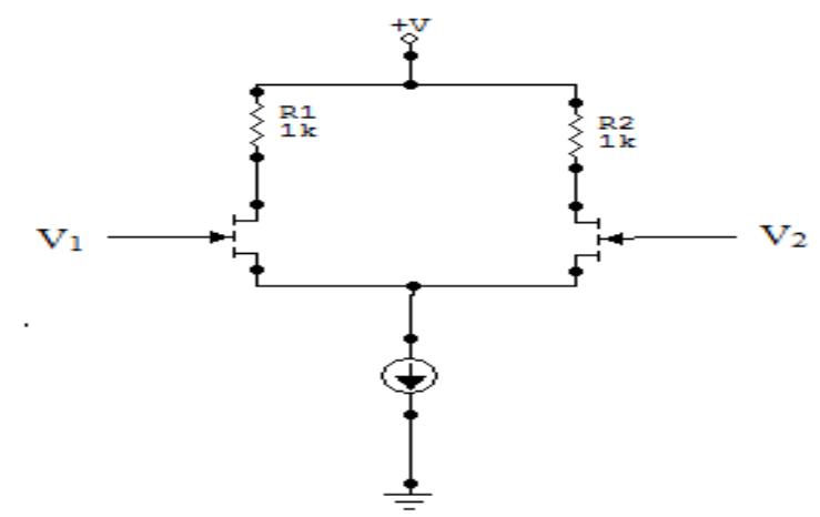 Circuit diagram of differential amplifier 4. operational
