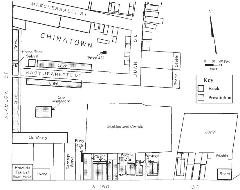 1899 olmsted map of the headquarters project area showing