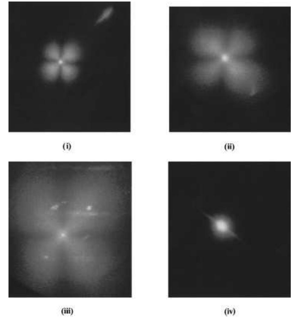 Sals hv patterns for blown films of sam- ples (i) i, gi) f,