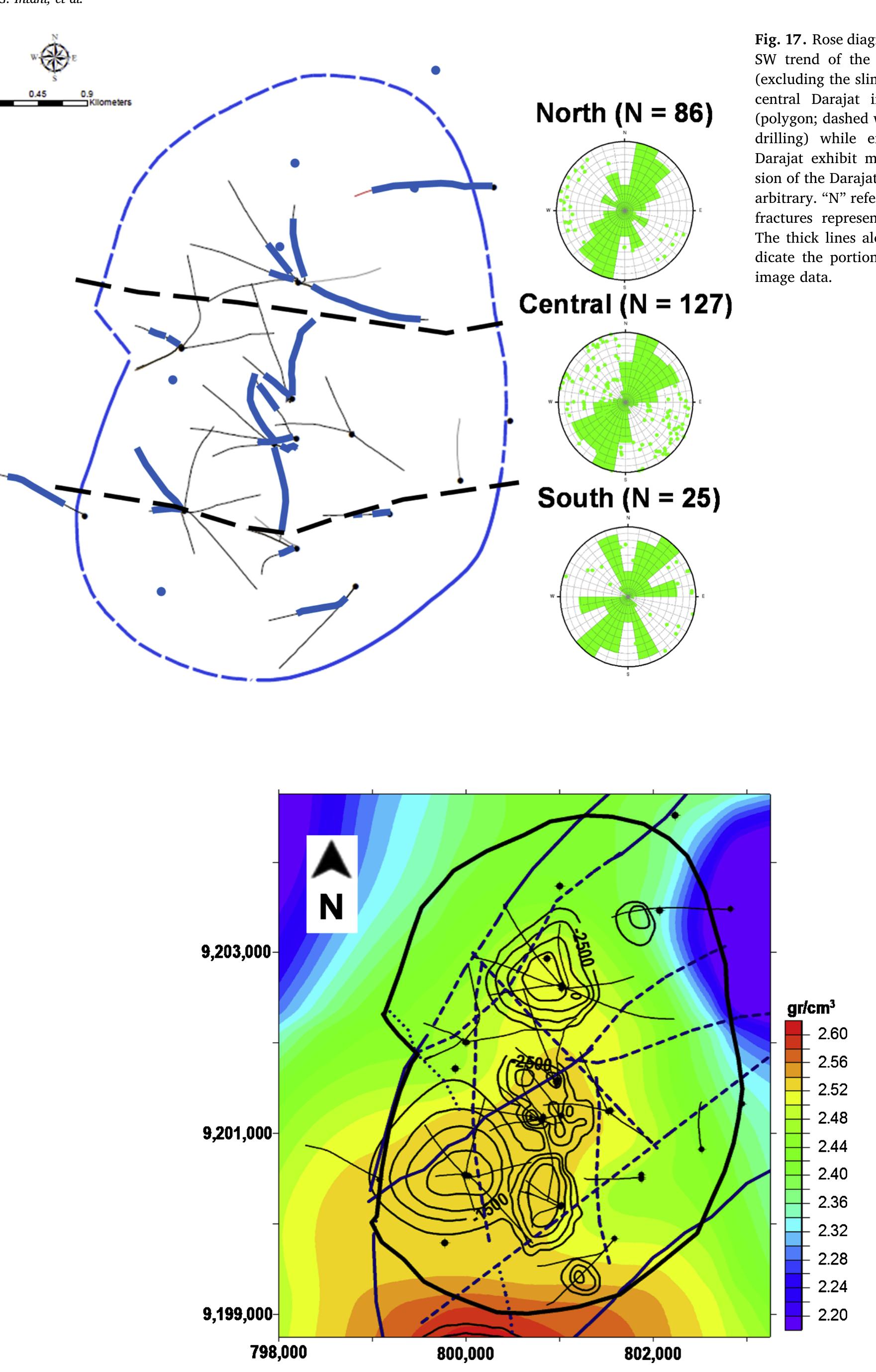 Map showing density values at mean sea level (msl) from the