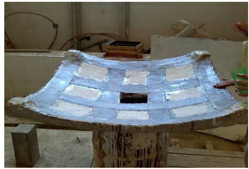 Shell "sog2" strengthened using 2-layers of gfrp wrap (type