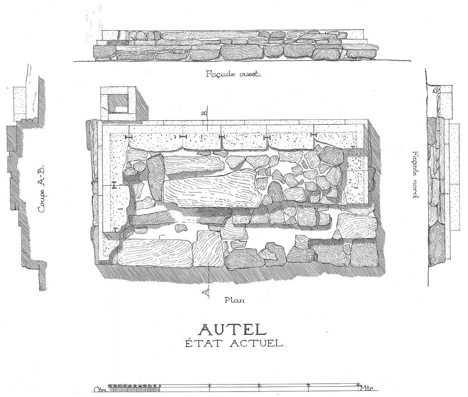 Igure 3a altar of hera, mt kynthos on delos with a small pit