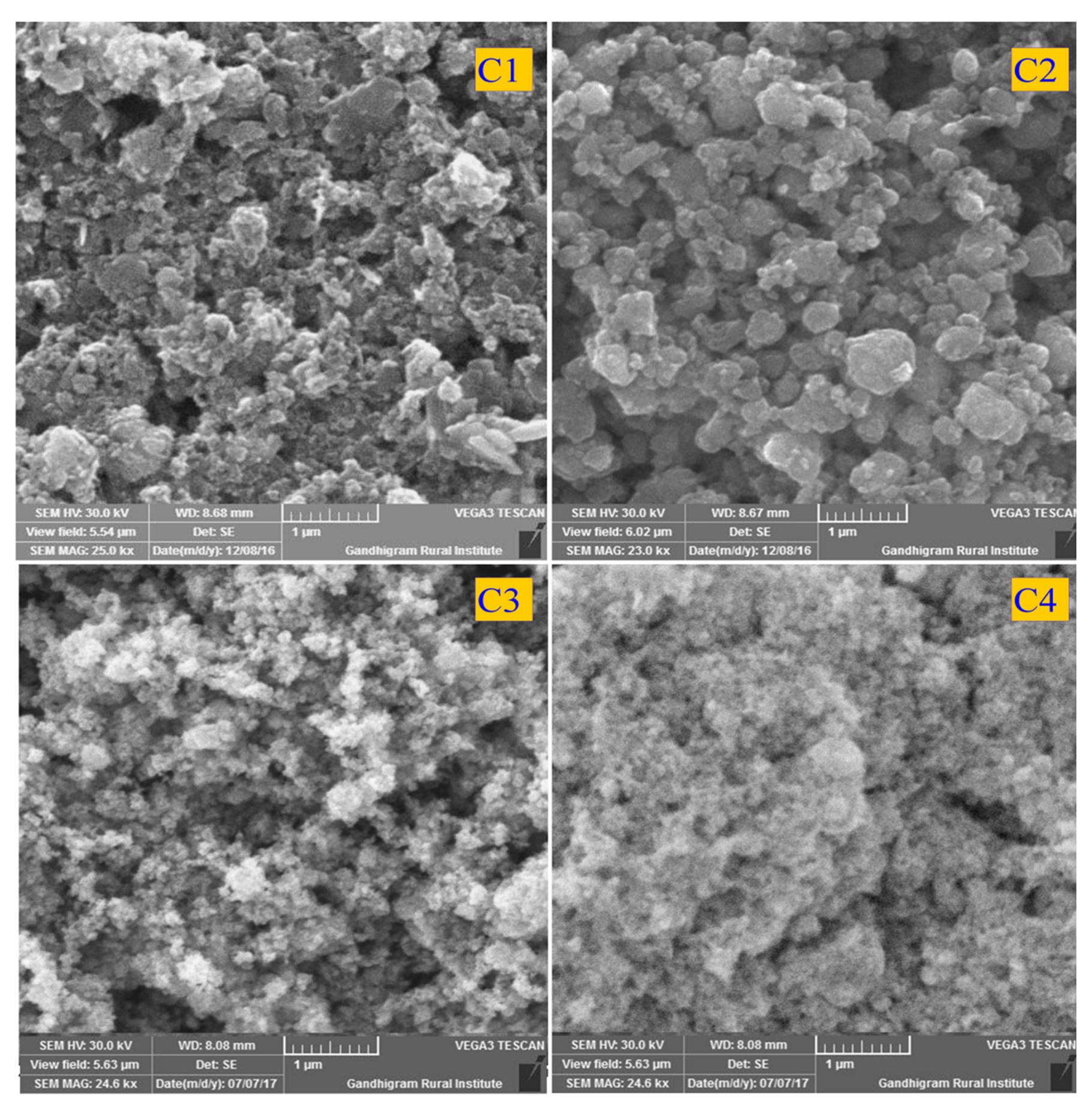 Sem images of cus nanoparticles the molecular structure,