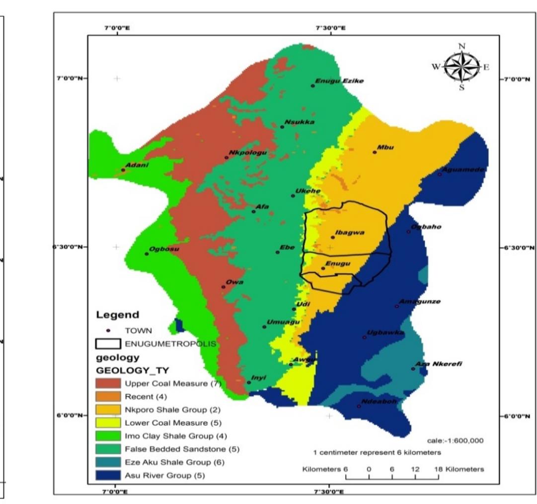 Geology parameter thematic map