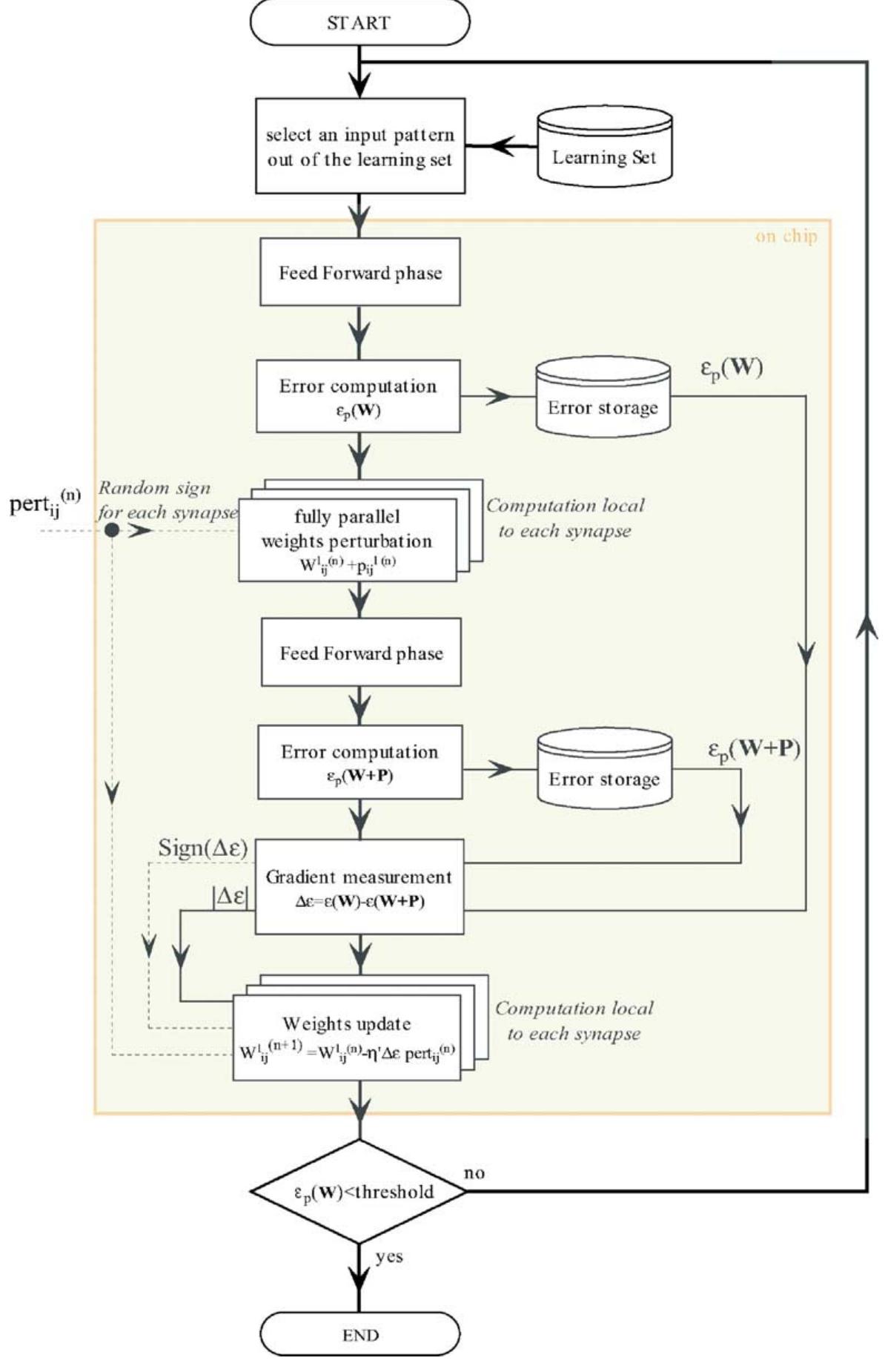 The On Chip Learning Algorithm
