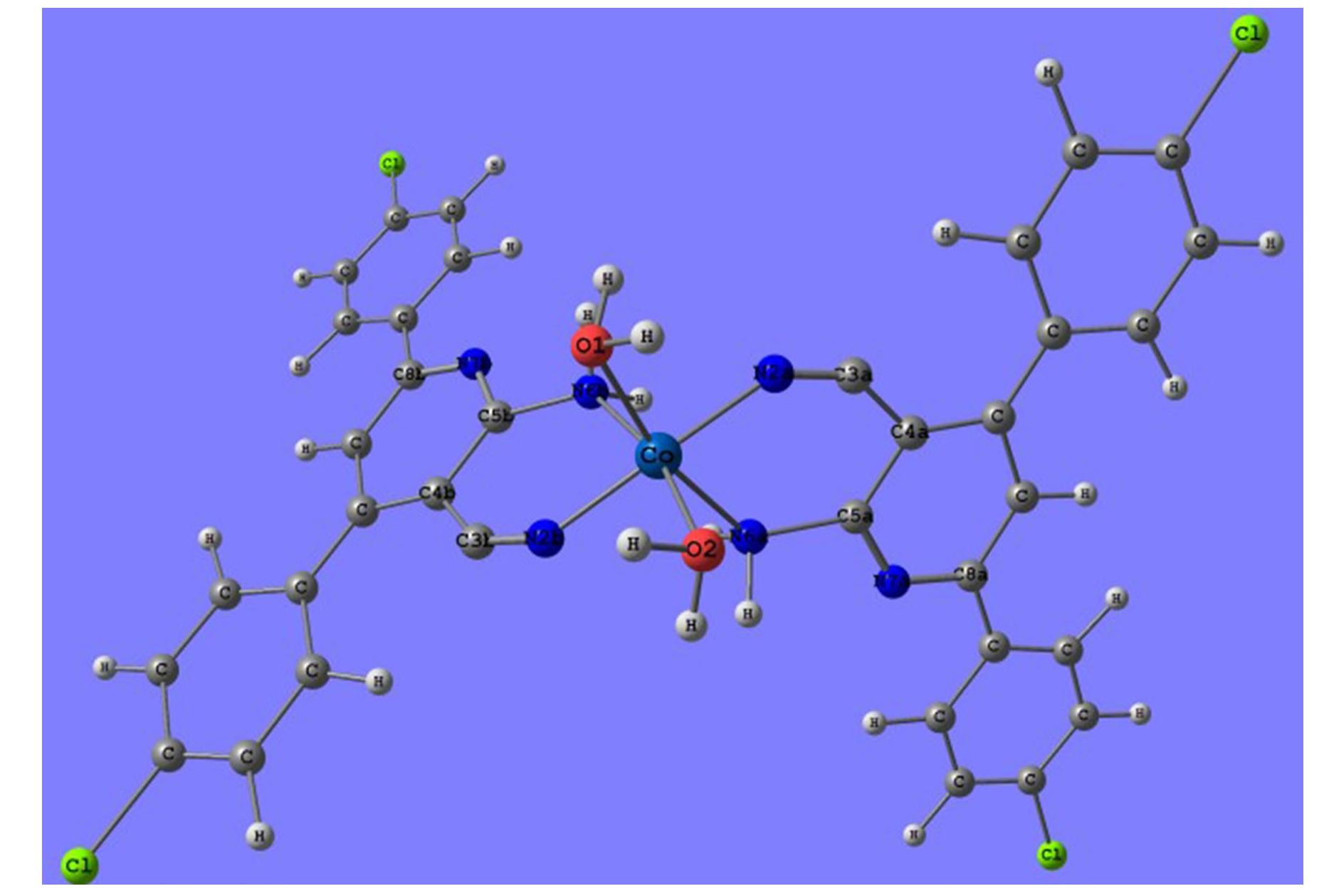 Optimized geometrical structure of trans-isomer of