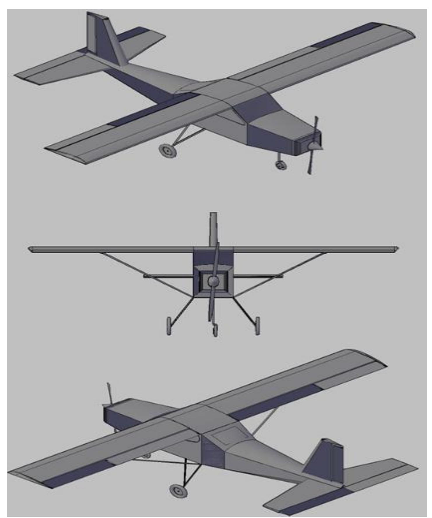 -2: 3d drawing for the aircraft. in the stability analysis,