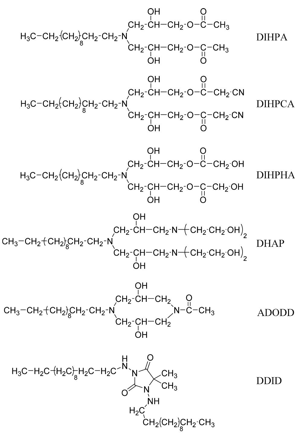 Dodecyl amine/lauryl amine-based alkyl bonding agents. rdx,