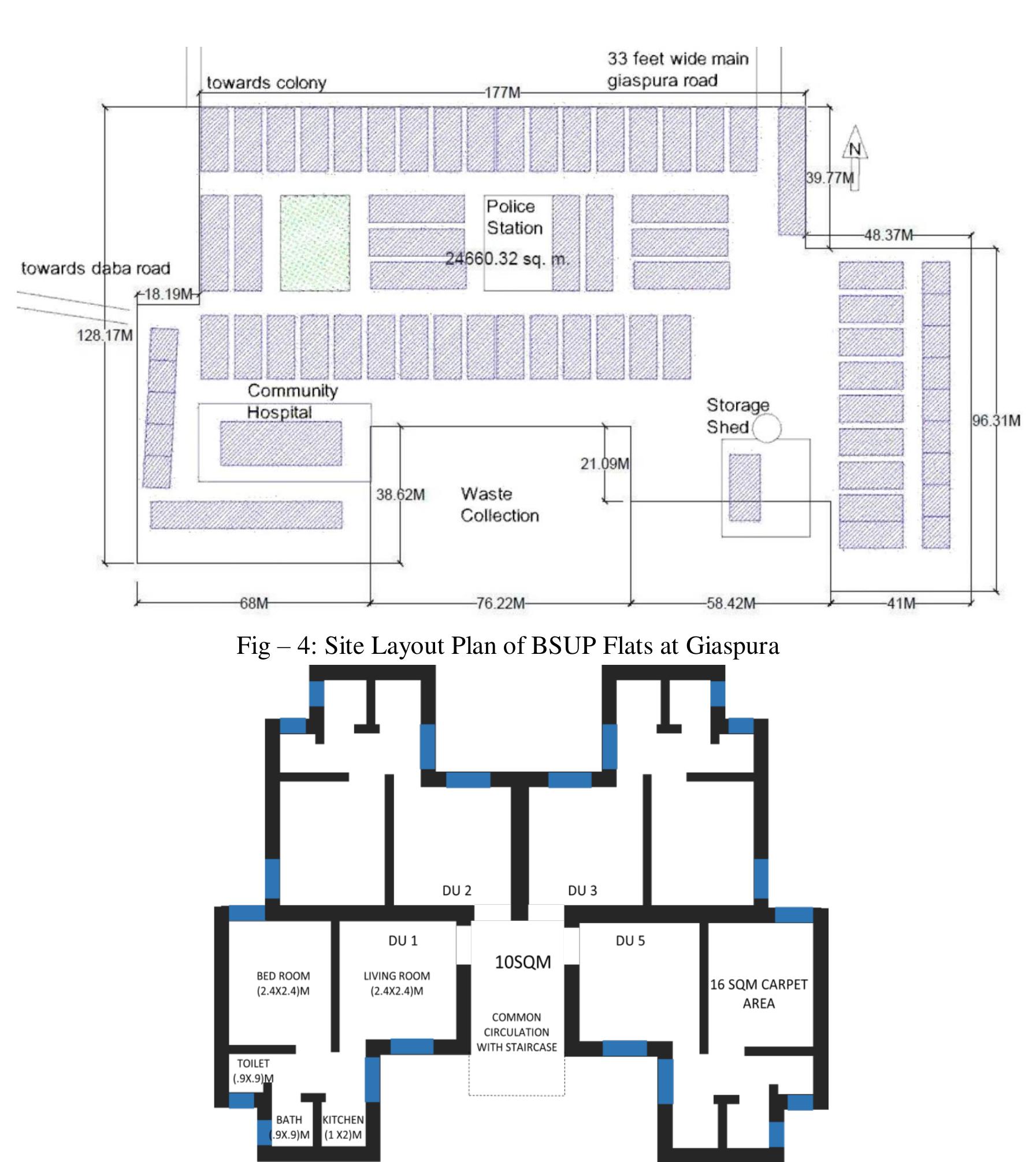 Typical floor plan of each unit plate showing the inner