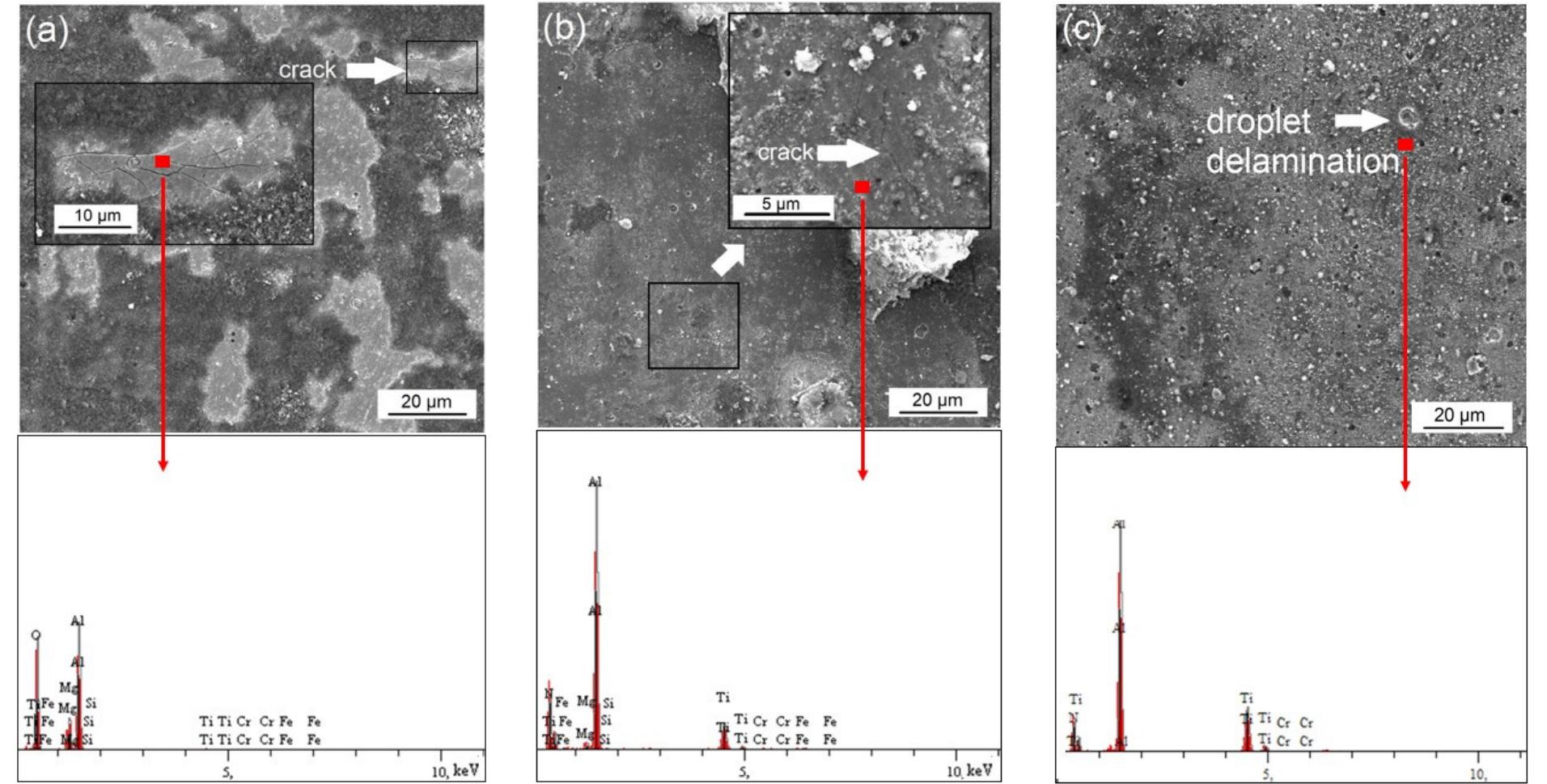 Sem images of the worn surface of the heat-treated and