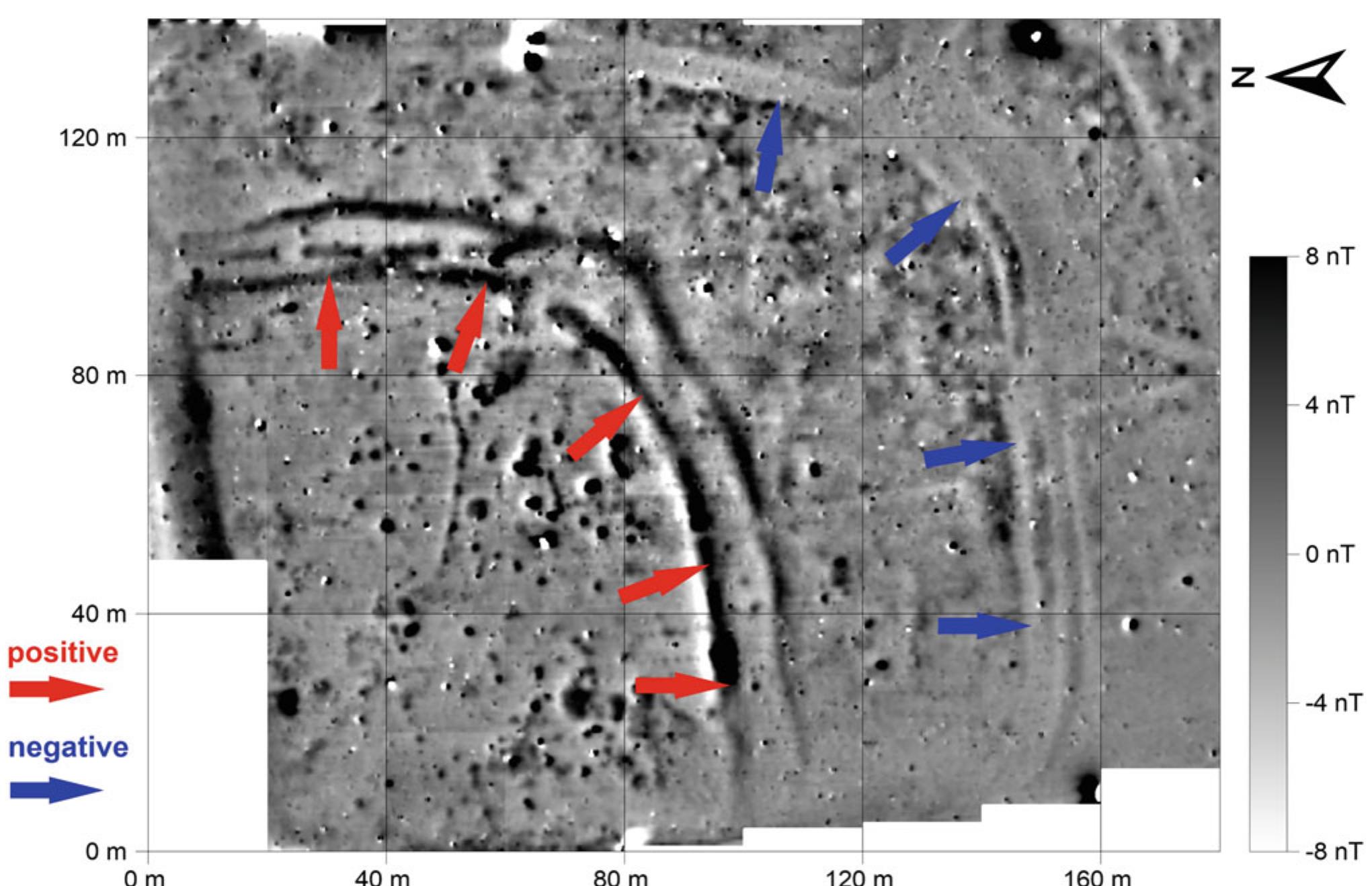 Magnetometry for archaeology, fig. 7 riekofen, bavaria. the