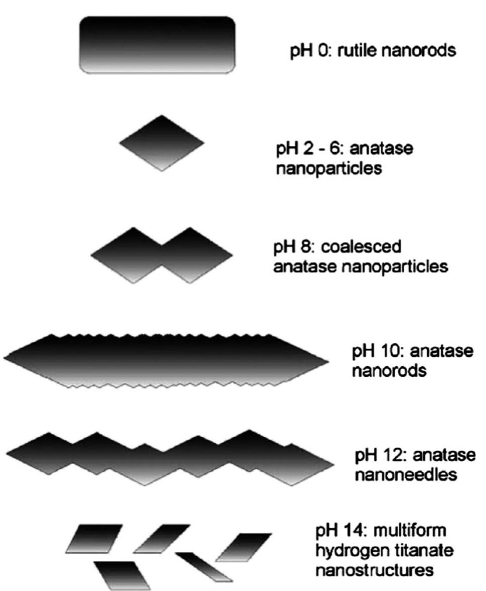 , nucleation of different phases from ptc under different ph