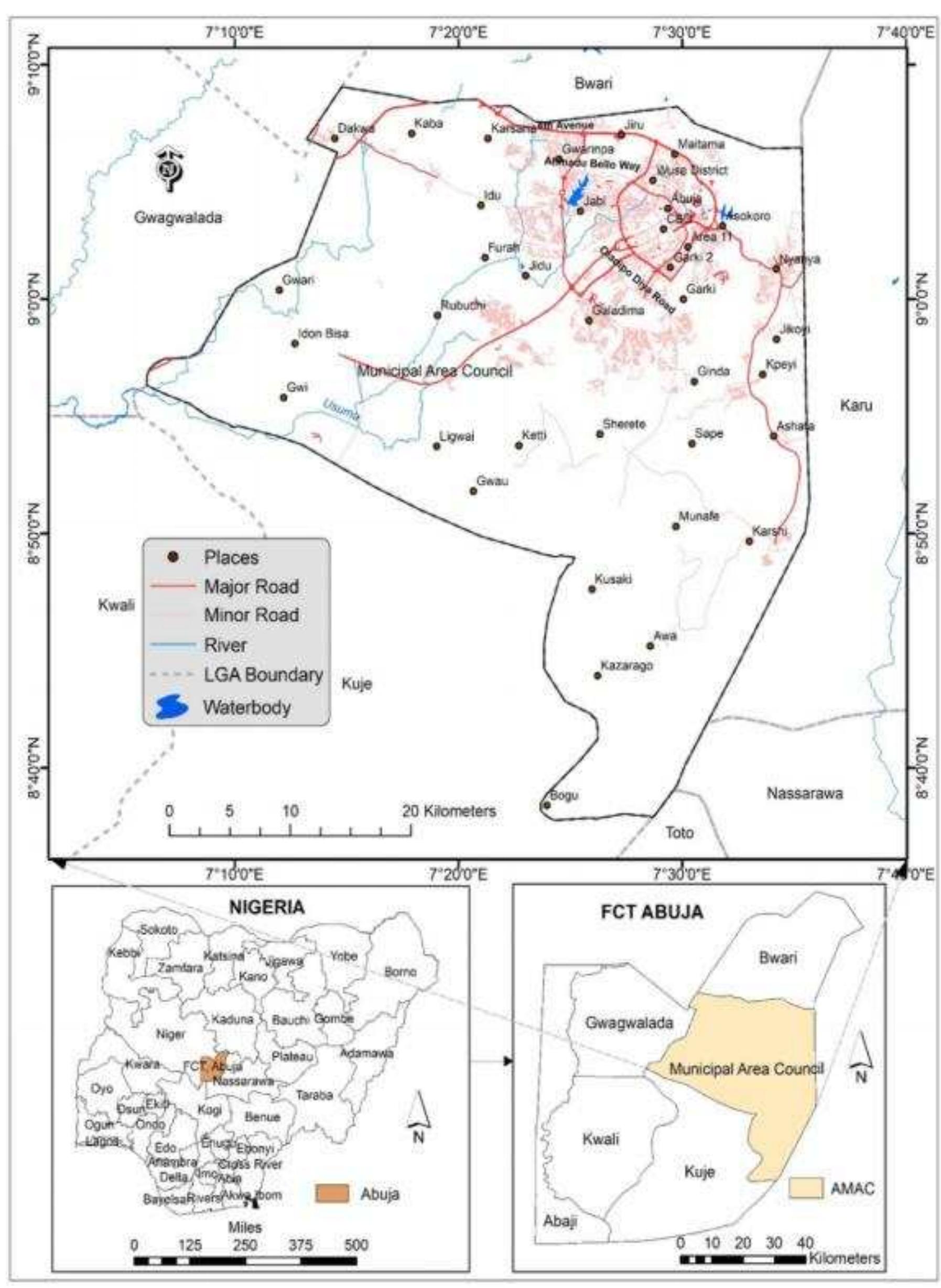 Study area: map of amac