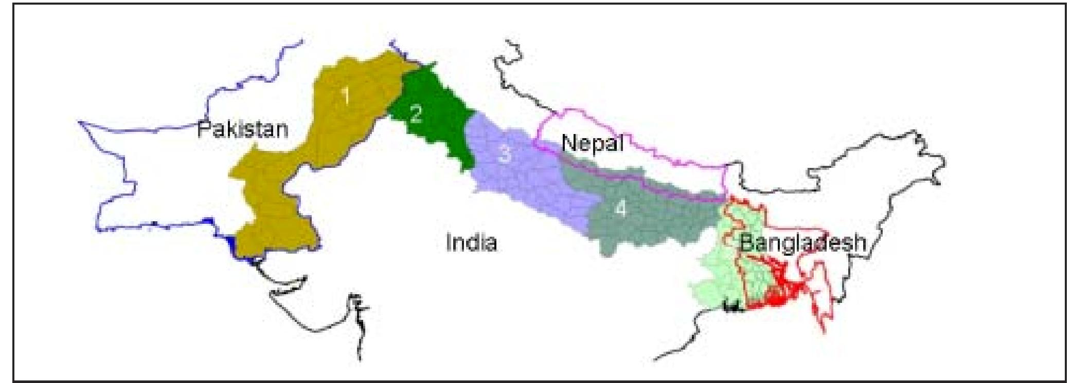 Transect map based on agro-ecological zones of indo-gangetic