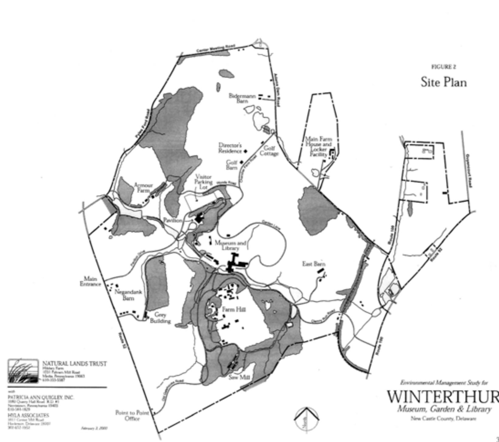 Winterthur site plan. (courtesy of winterthur museum, garden